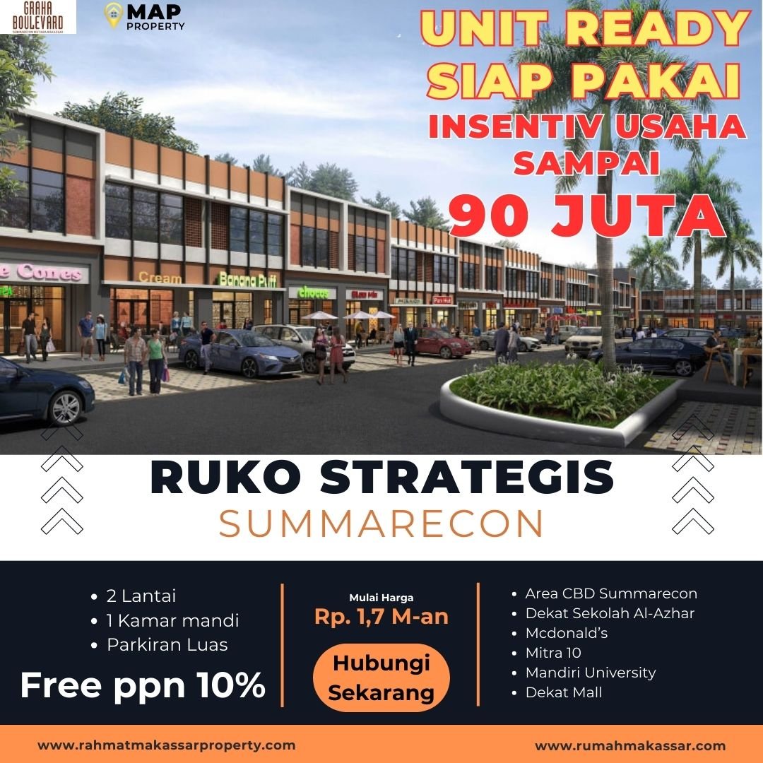 Ruko Strategis Summarecon Makassar - Summarecon Makassar